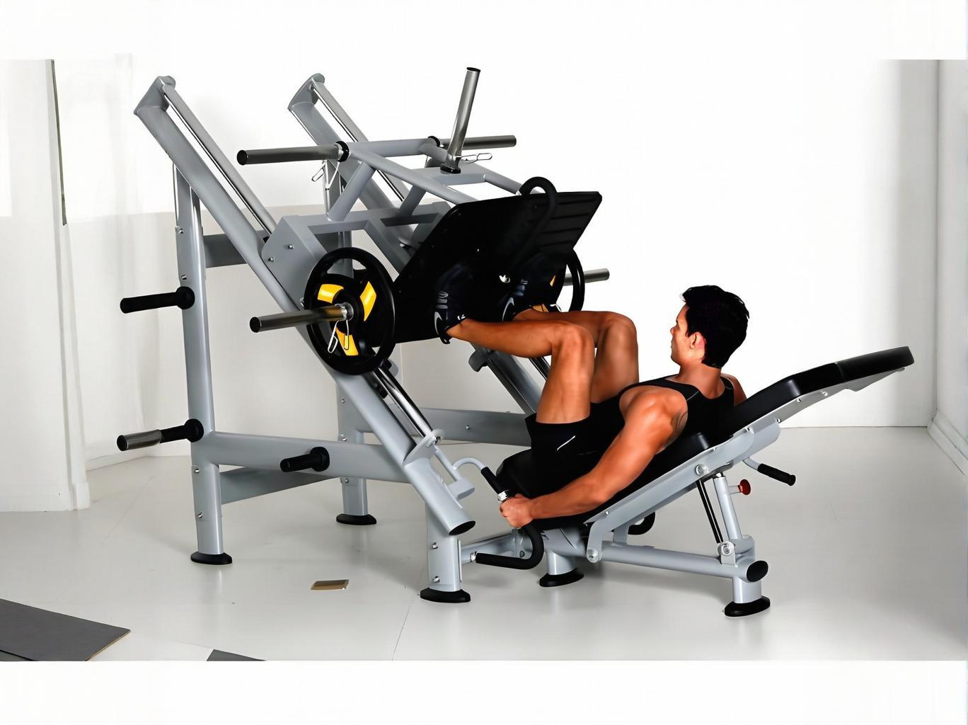 Ultimate Lower Body Workout Professional Unisex Linear Hack Squat & Leg ...